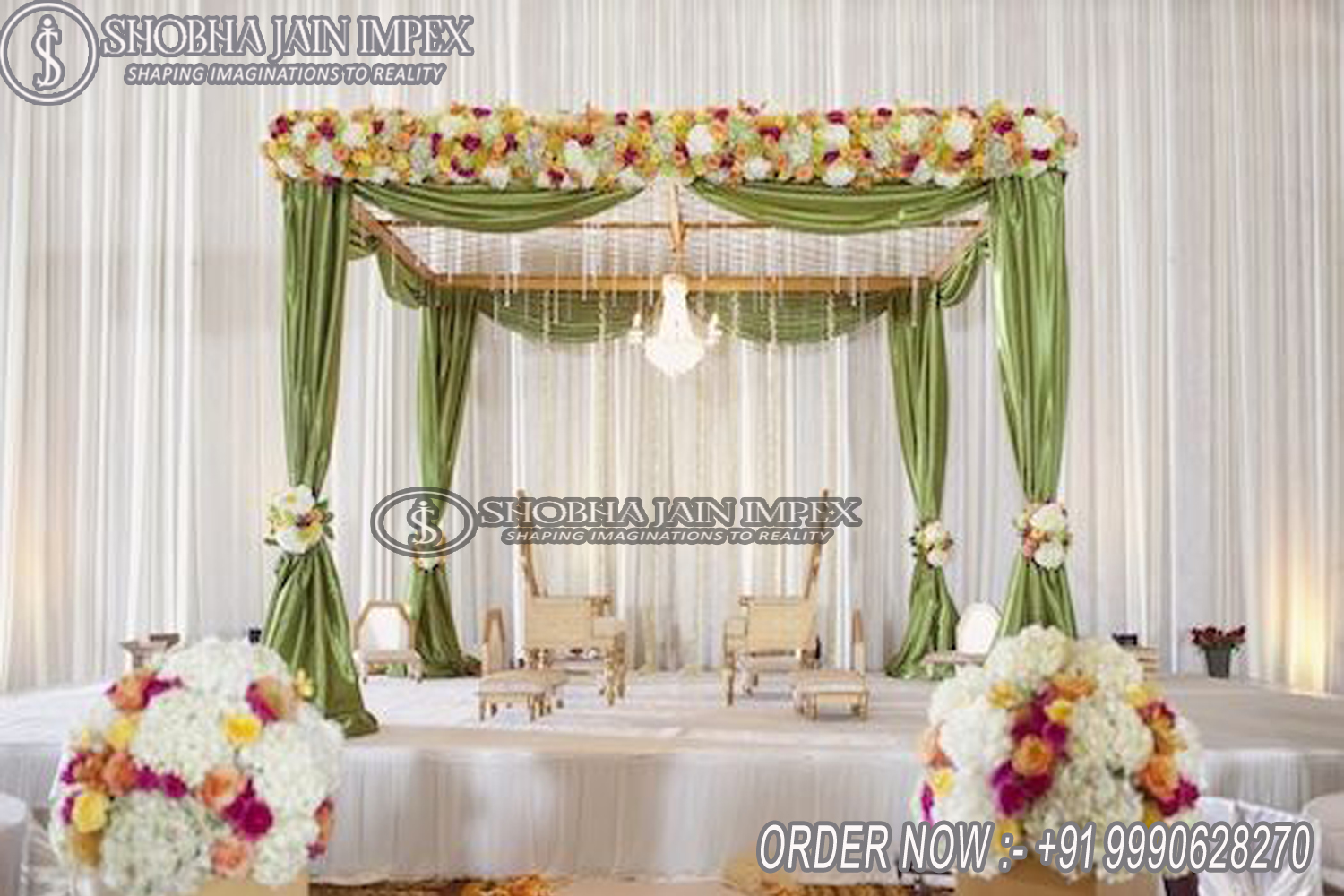 Indian Wedding Fabric Mandap Setup | Shobha Jain Impex